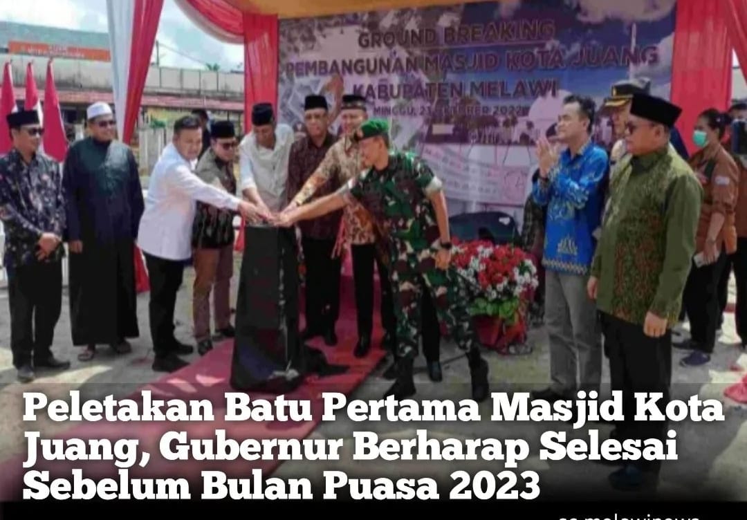 'Ground Breaking' Masjid Agung Kota Juang Nanga Pinoh — Jejak Nasional